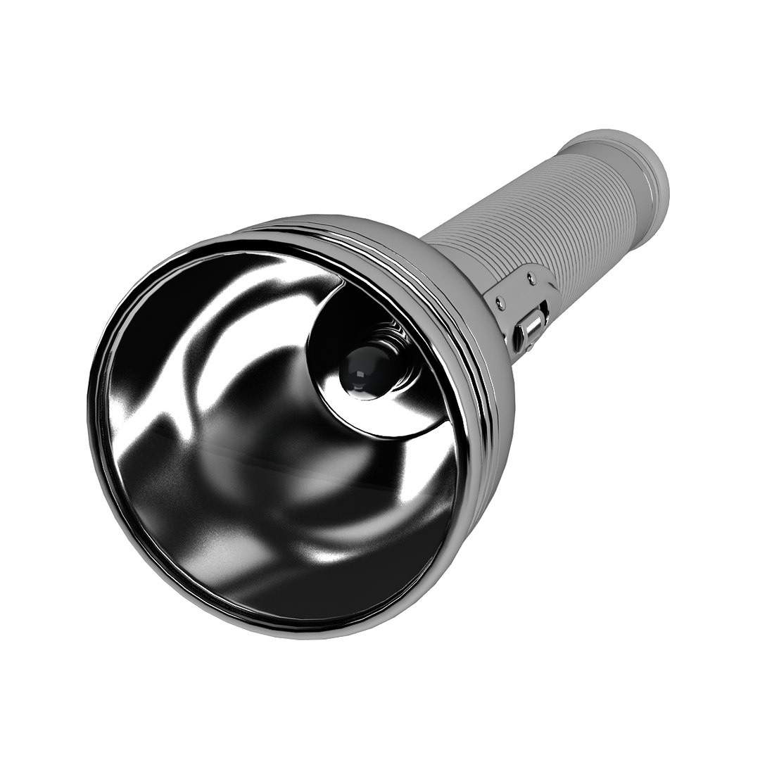 3d Model Vintage Flashlight Light