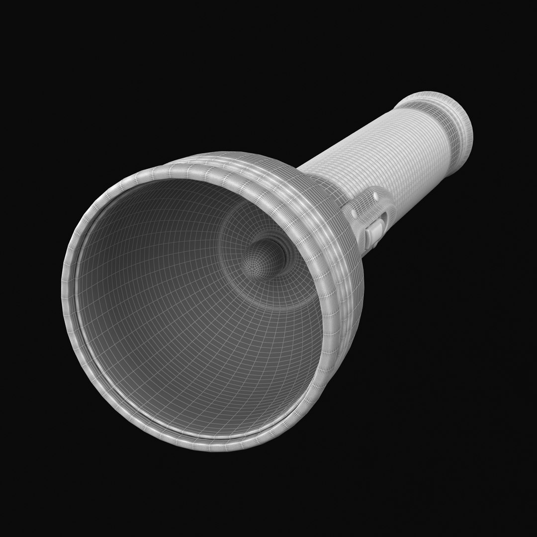 3d Model Vintage Flashlight Light