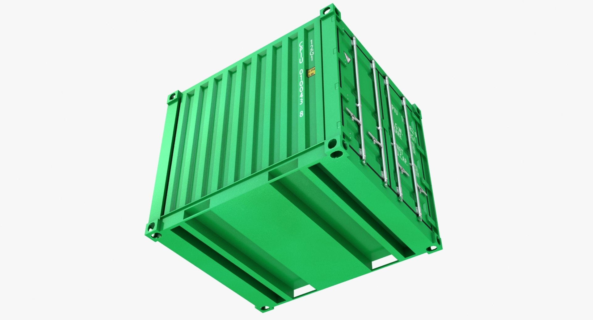 Container 10ft Green 3D Model - TurboSquid 1293398