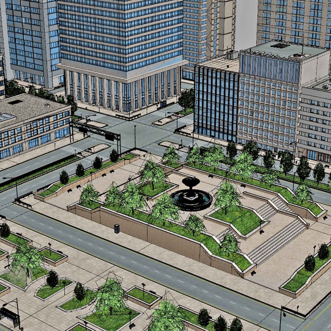 Max City Cityscape Scene Buildings