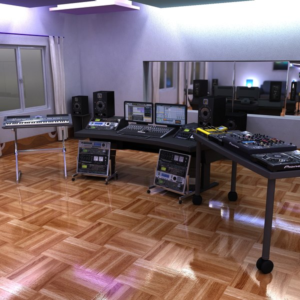 3d tascam 4-track tape recorder model