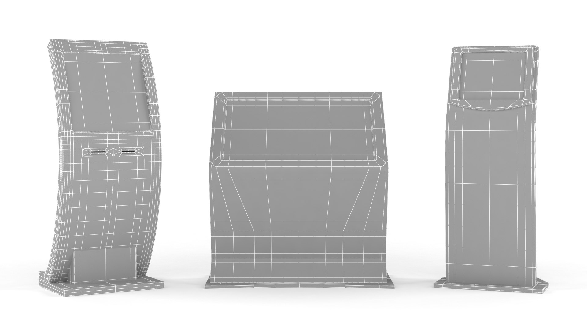 3D Information Kiosks Model - TurboSquid 1828379