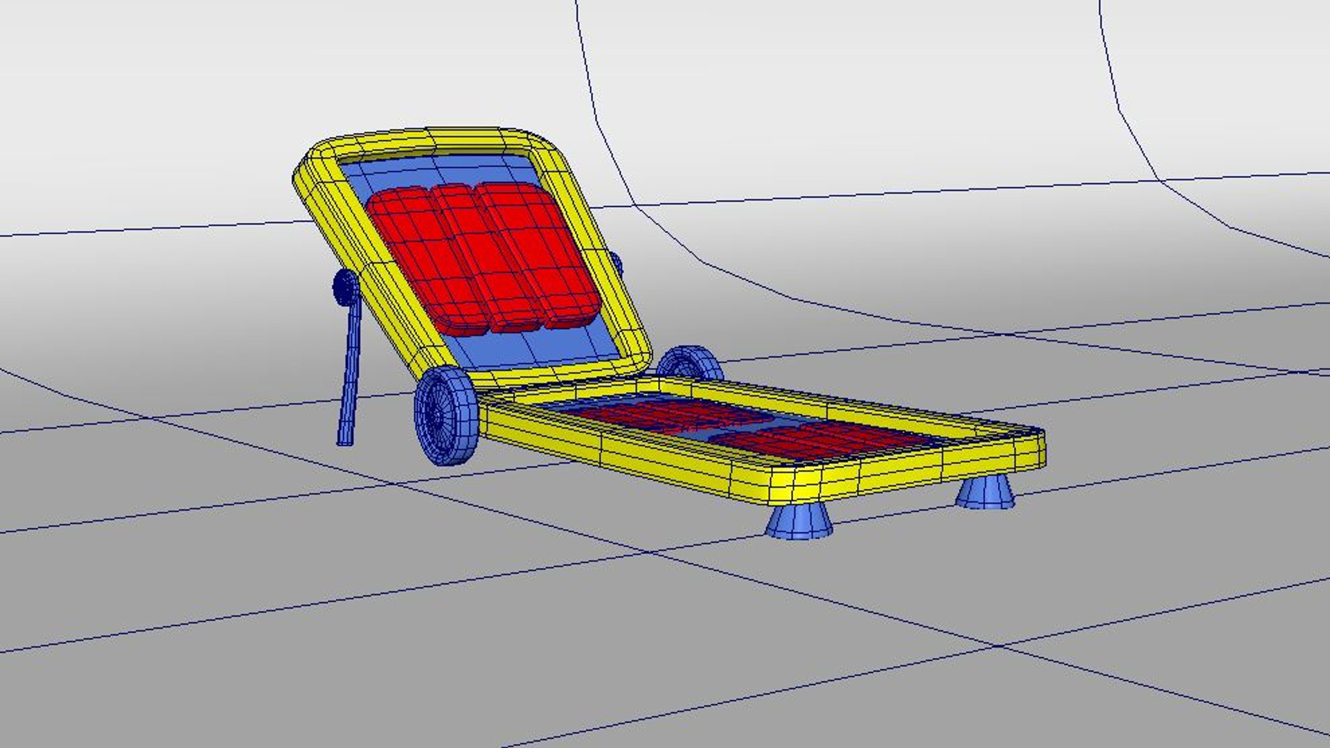 Cartoon Sunbed 3D - TurboSquid 1396579