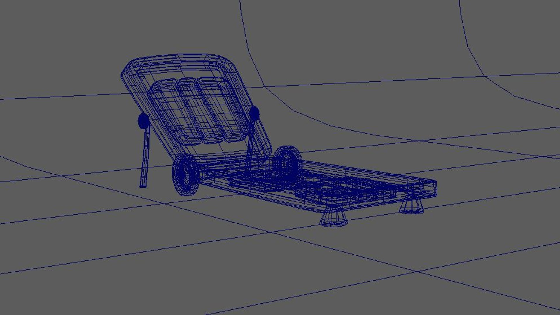 Cartoon Sunbed 3D - TurboSquid 1396579