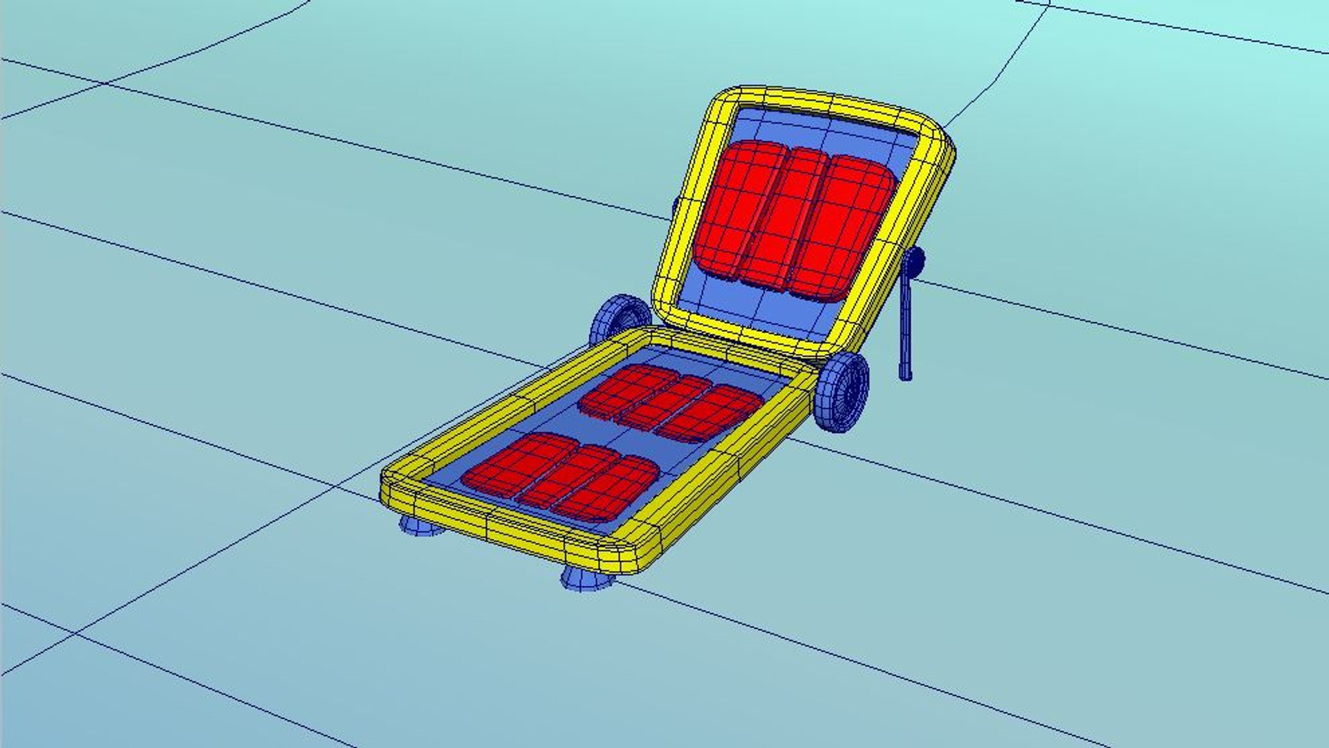 Cartoon Sunbed 3D - TurboSquid 1396579