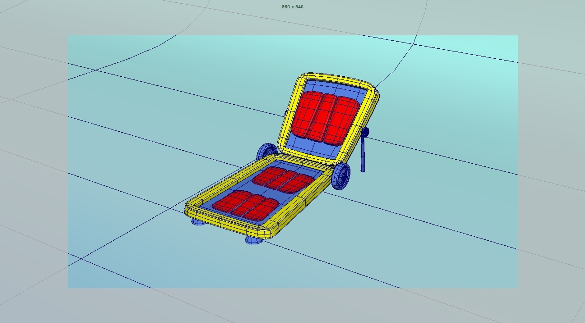 Cartoon Sunbed 3D - TurboSquid 1396579