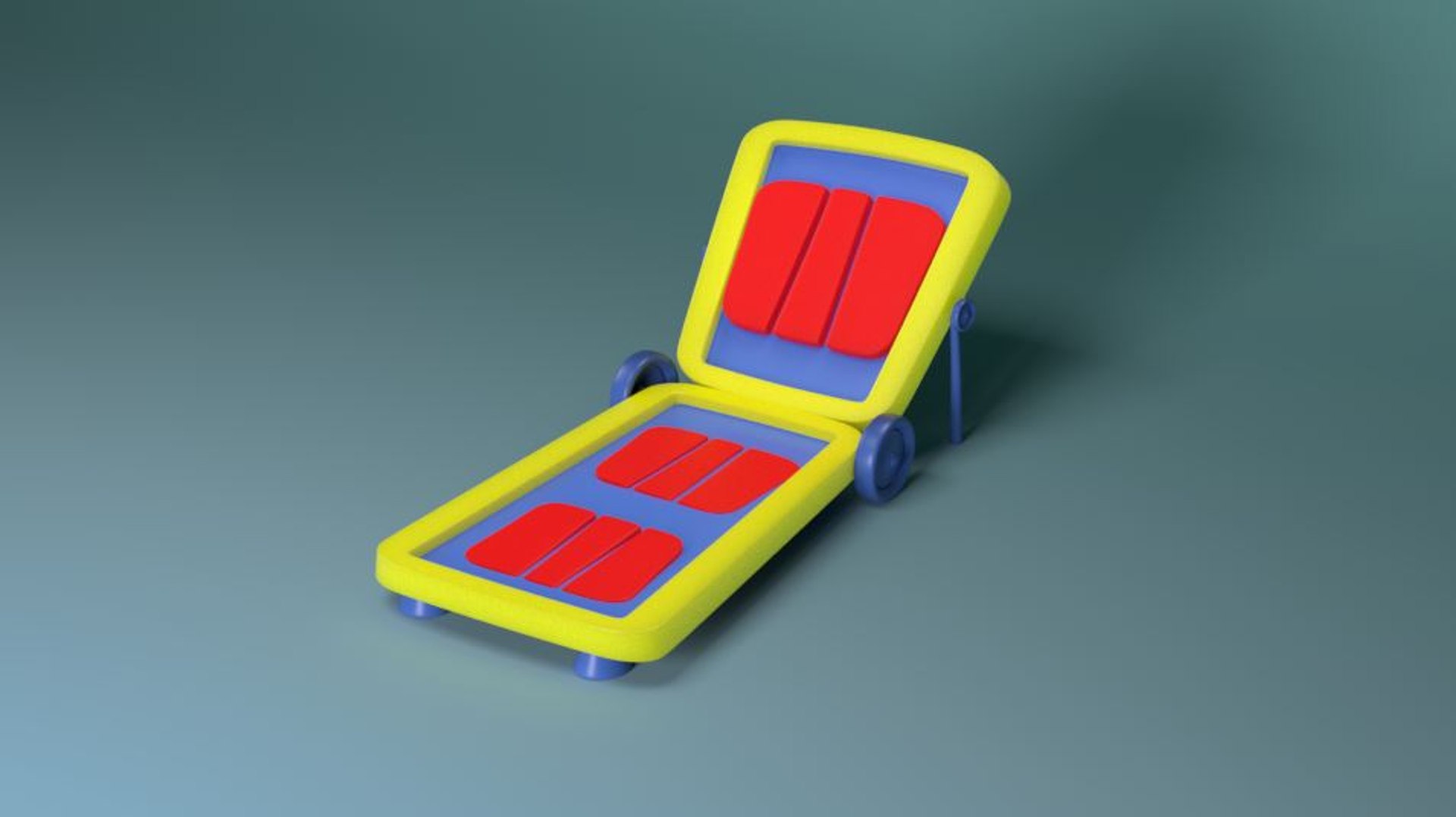 Cartoon Sunbed 3D - TurboSquid 1396579