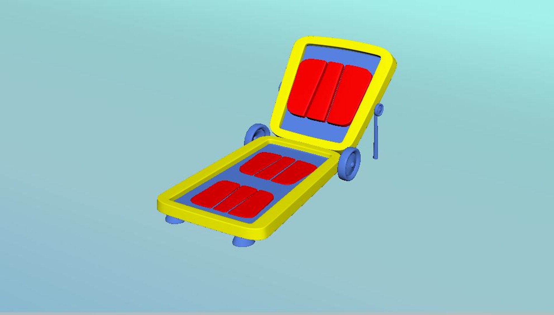 Cartoon Sunbed 3D - TurboSquid 1396579
