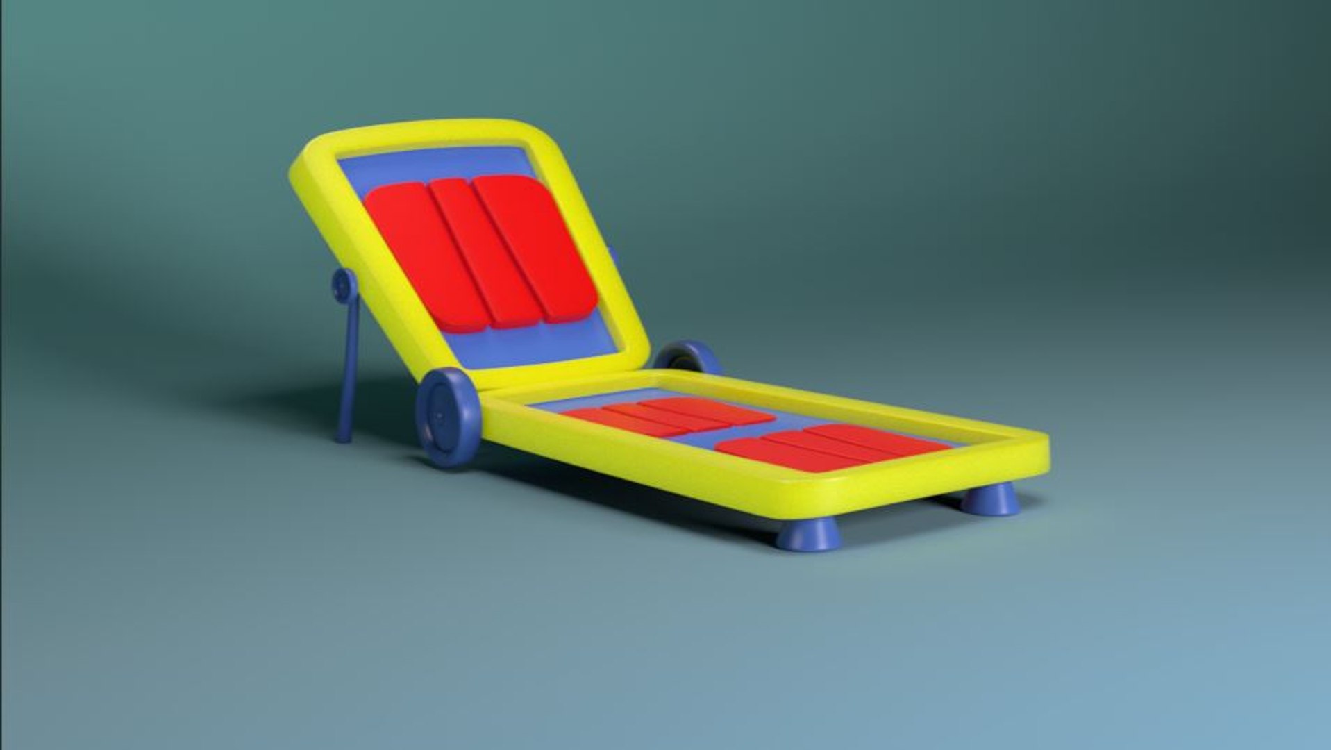 Cartoon Sunbed 3D - TurboSquid 1396579