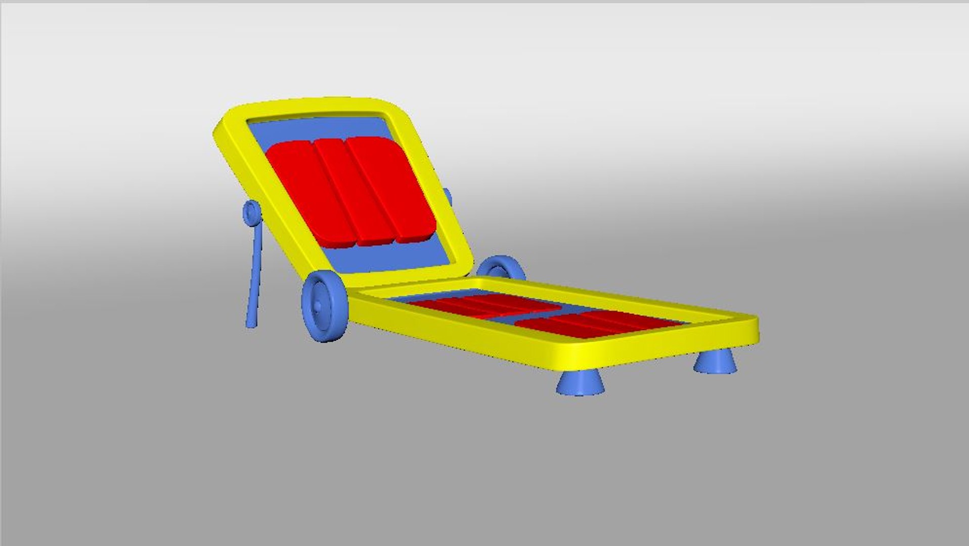 Cartoon Sunbed 3D - TurboSquid 1396579