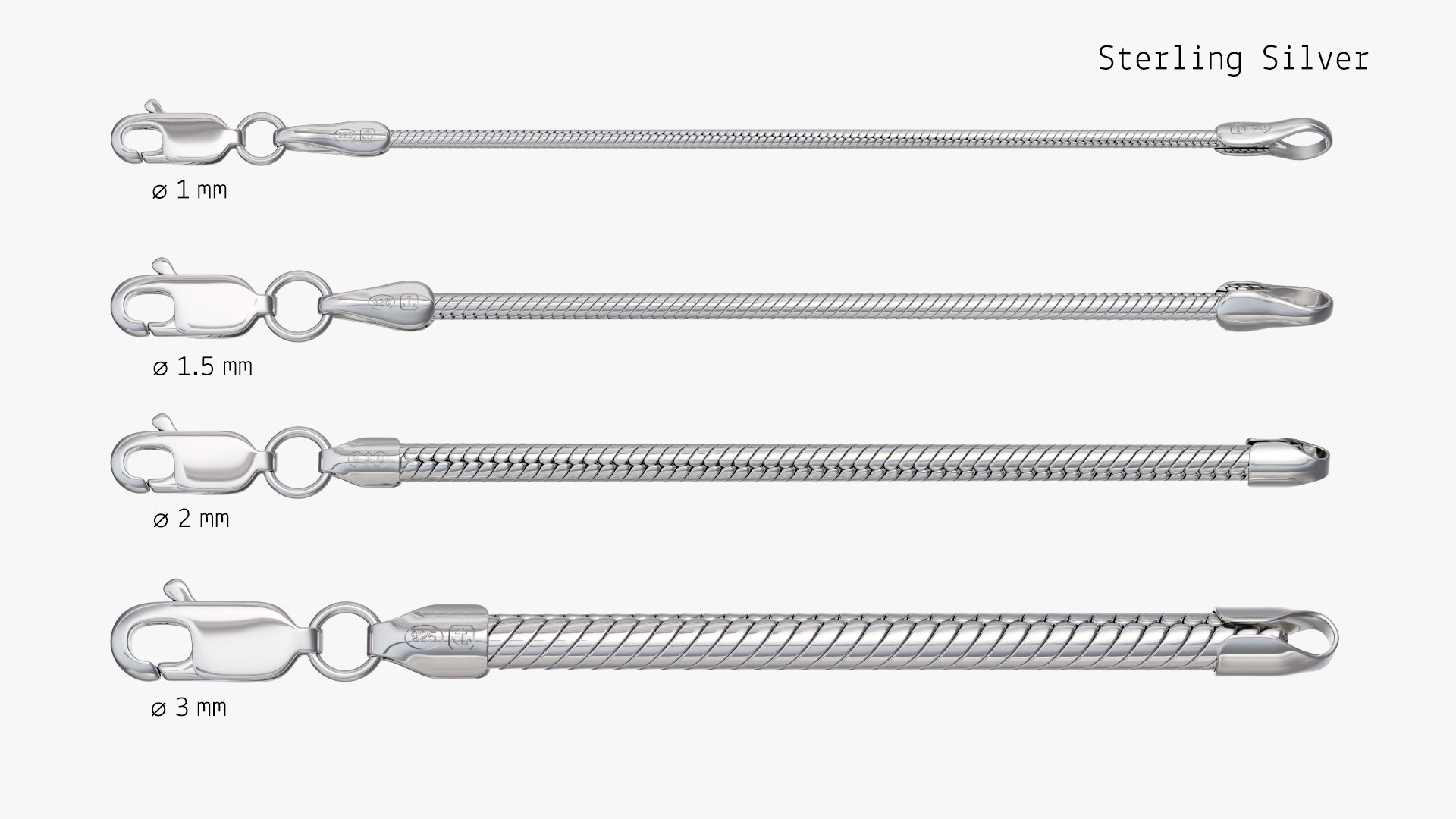 Snake Chain CH010 3D Model - TurboSquid 1733222