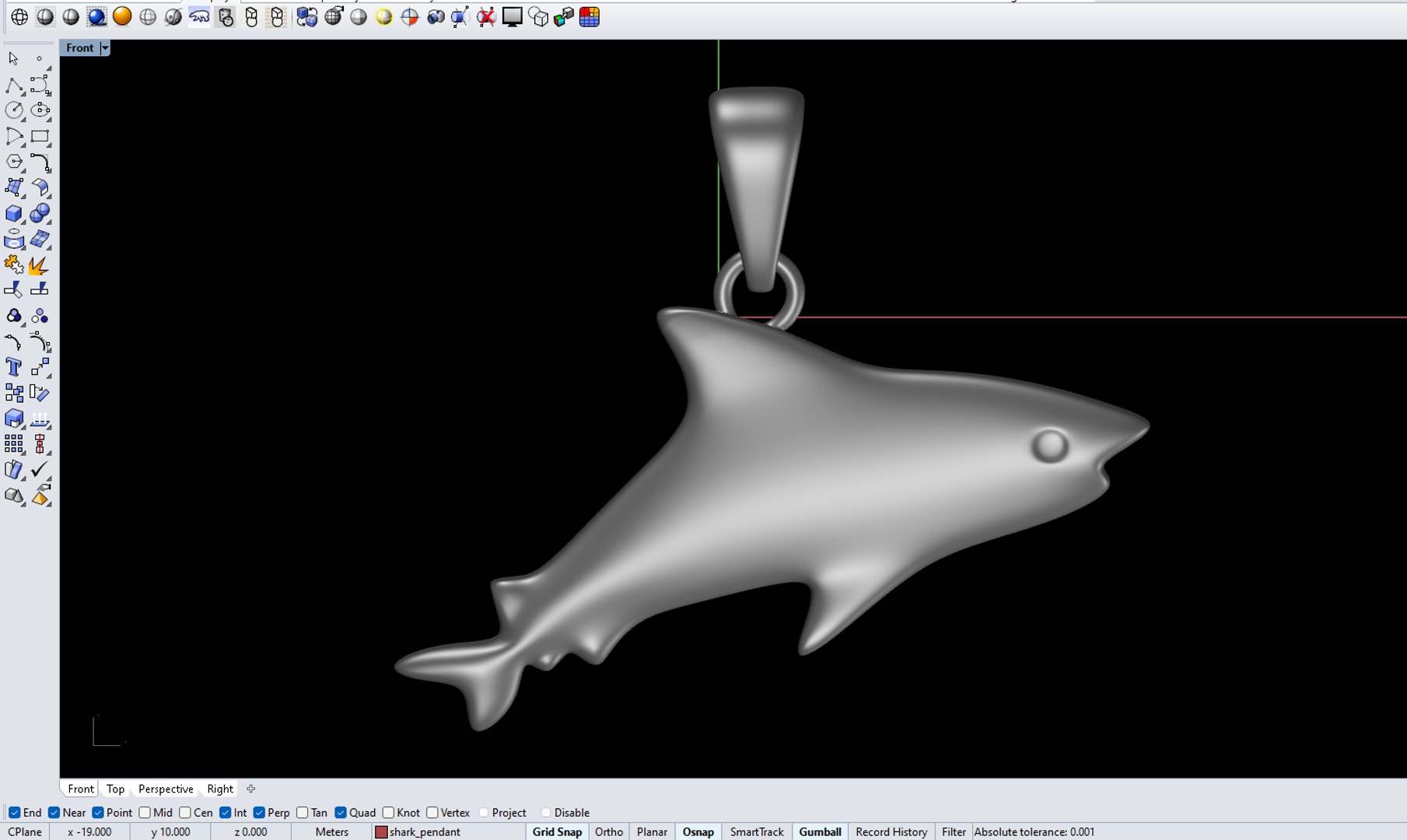 3D Shark Pendant Model - TurboSquid 2072607