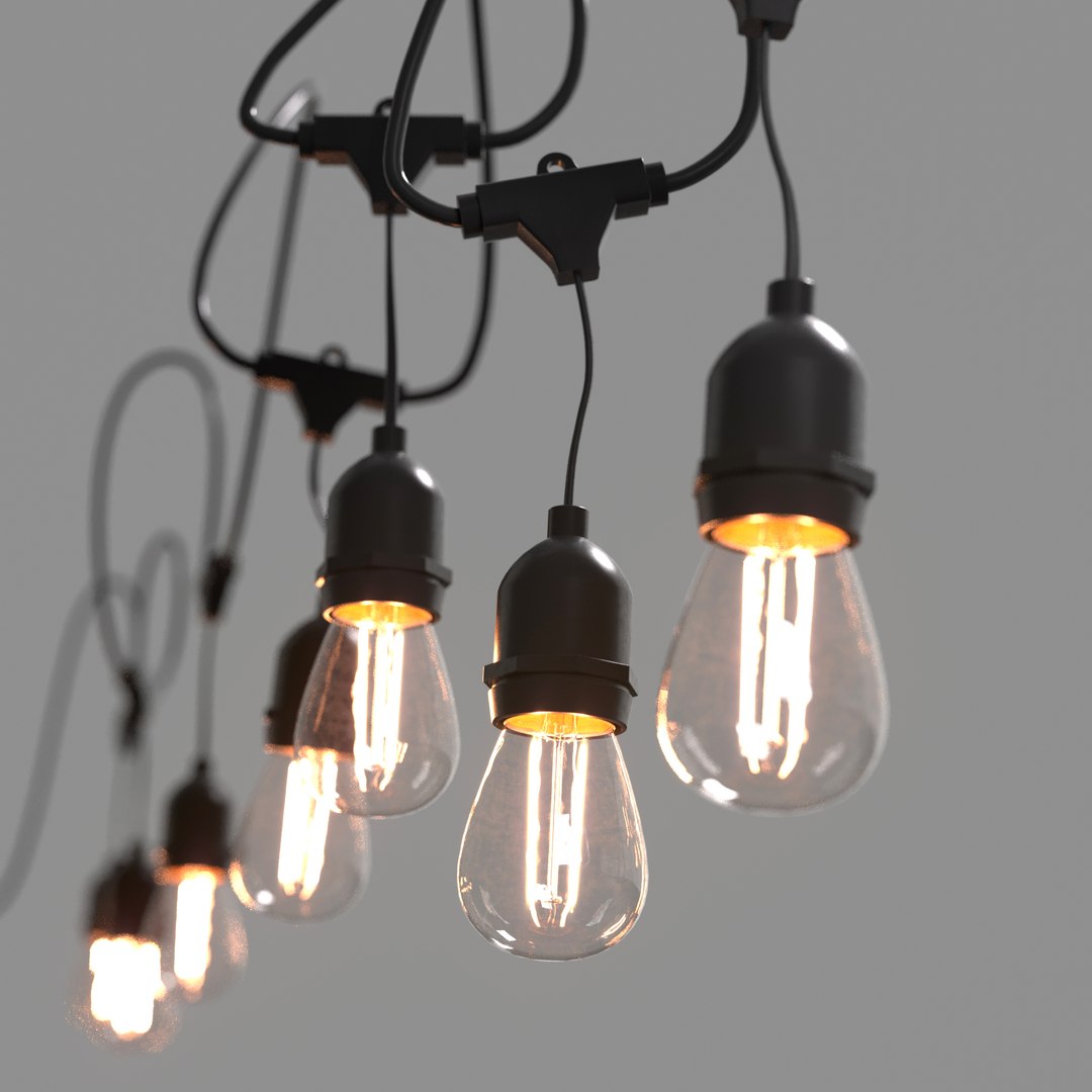 3D Model Editable Garland Belt Light - TurboSquid 1967058