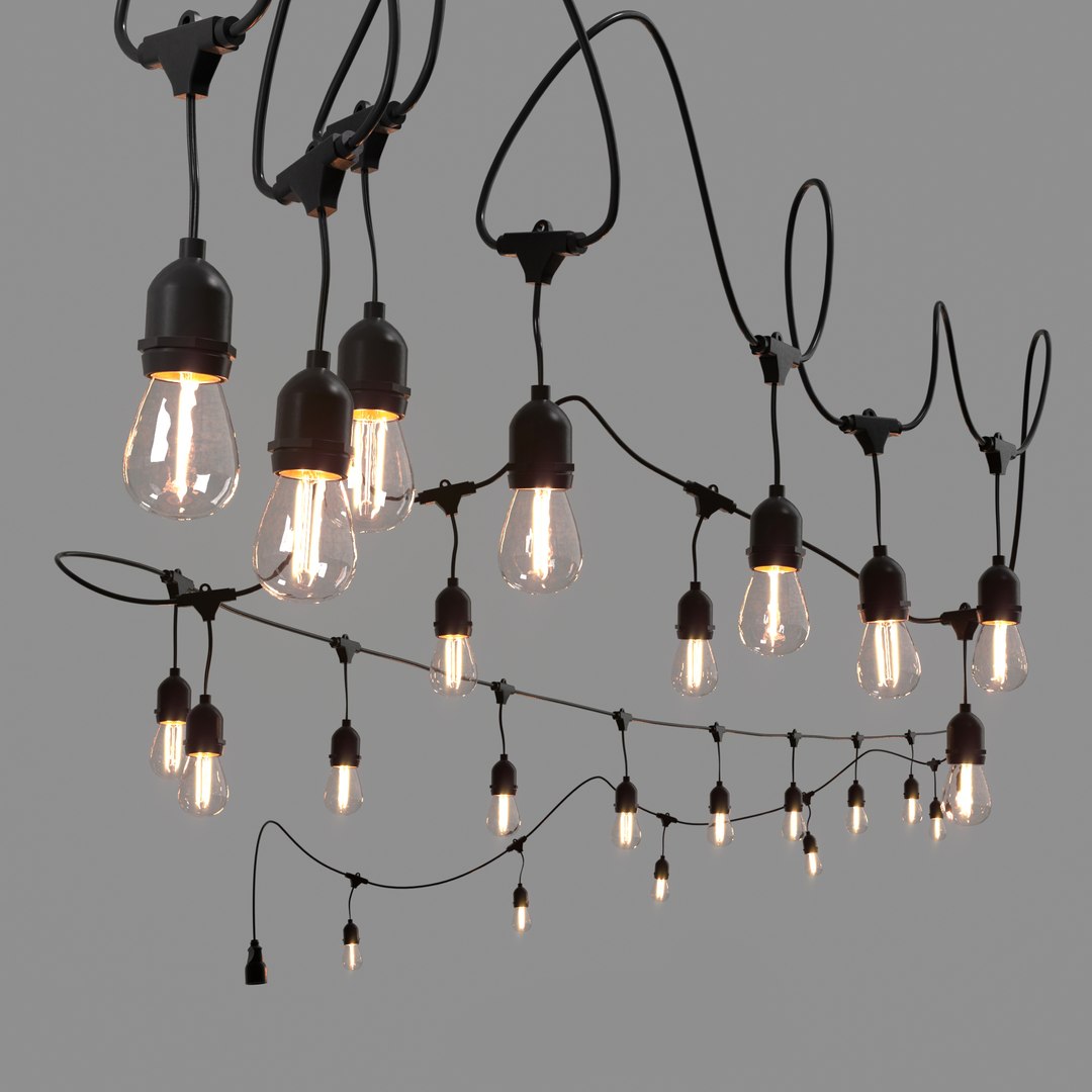 3D Model Editable Garland Belt Light - TurboSquid 1967058