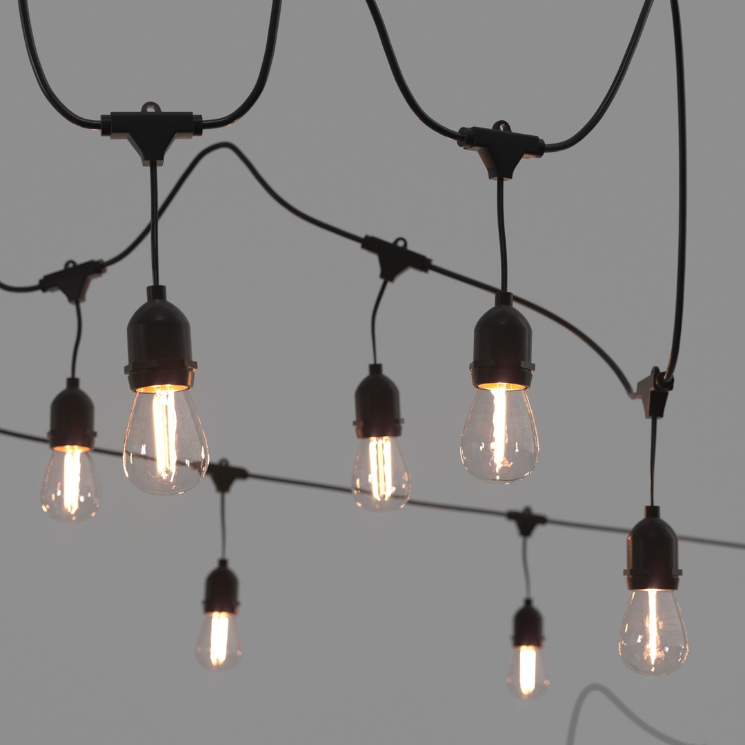3D Model Editable Garland Belt Light - TurboSquid 1967058