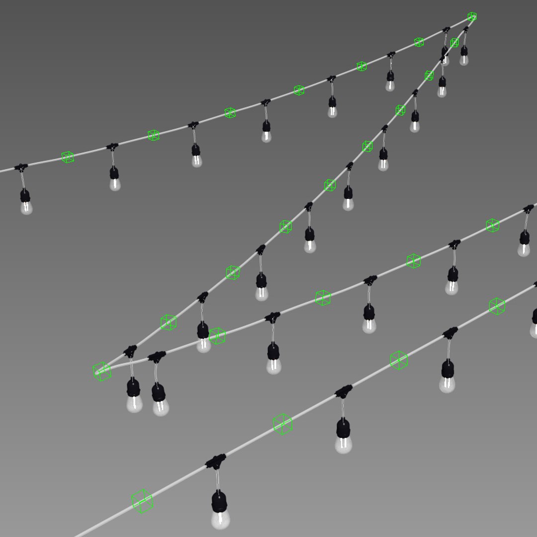 3D Model Editable Garland Belt Light - TurboSquid 1967058