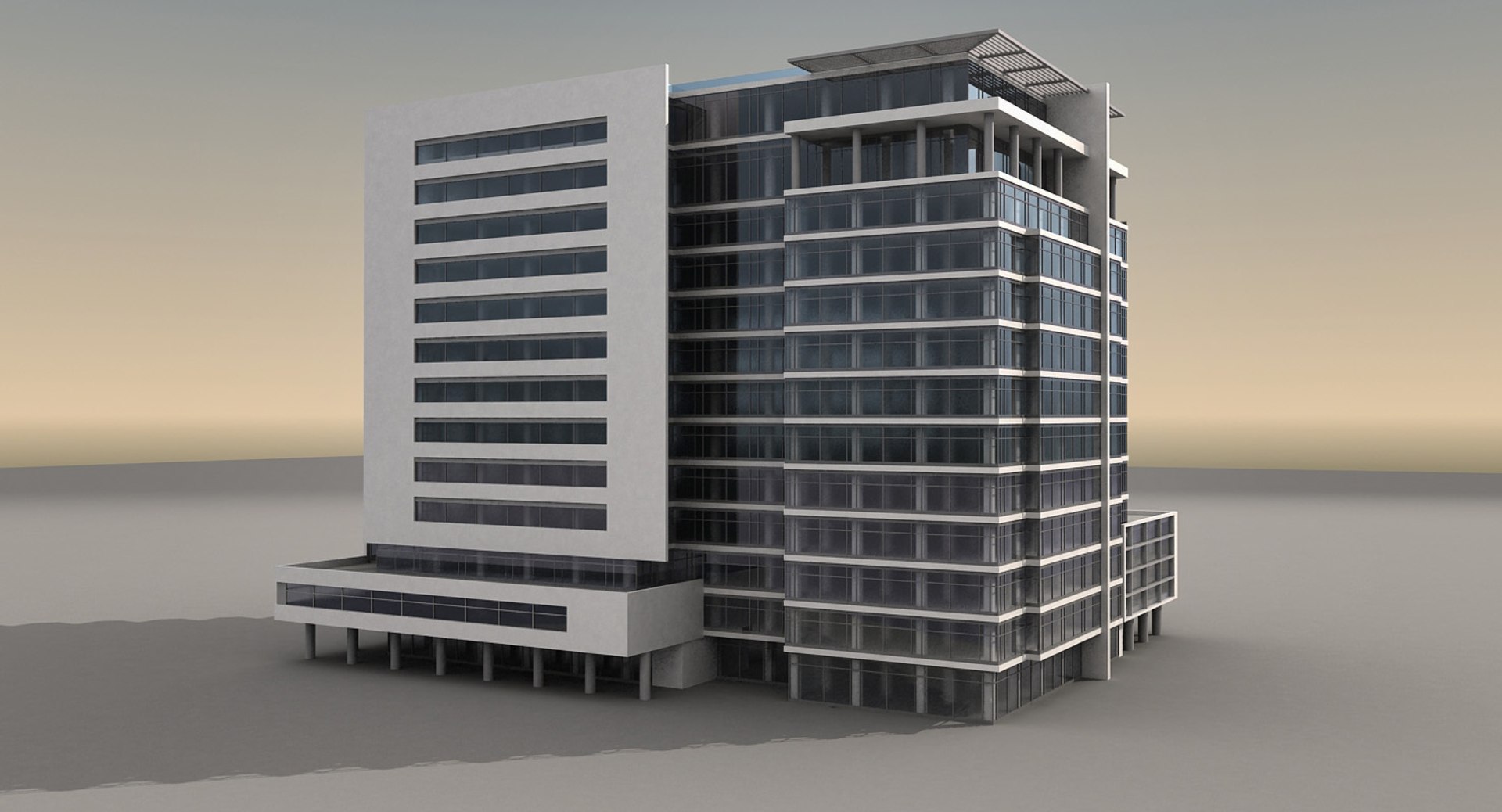 modern building 3d model