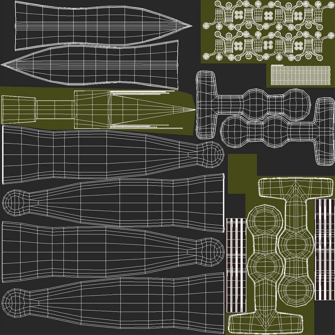 roman pugio dagger sheath 3d model