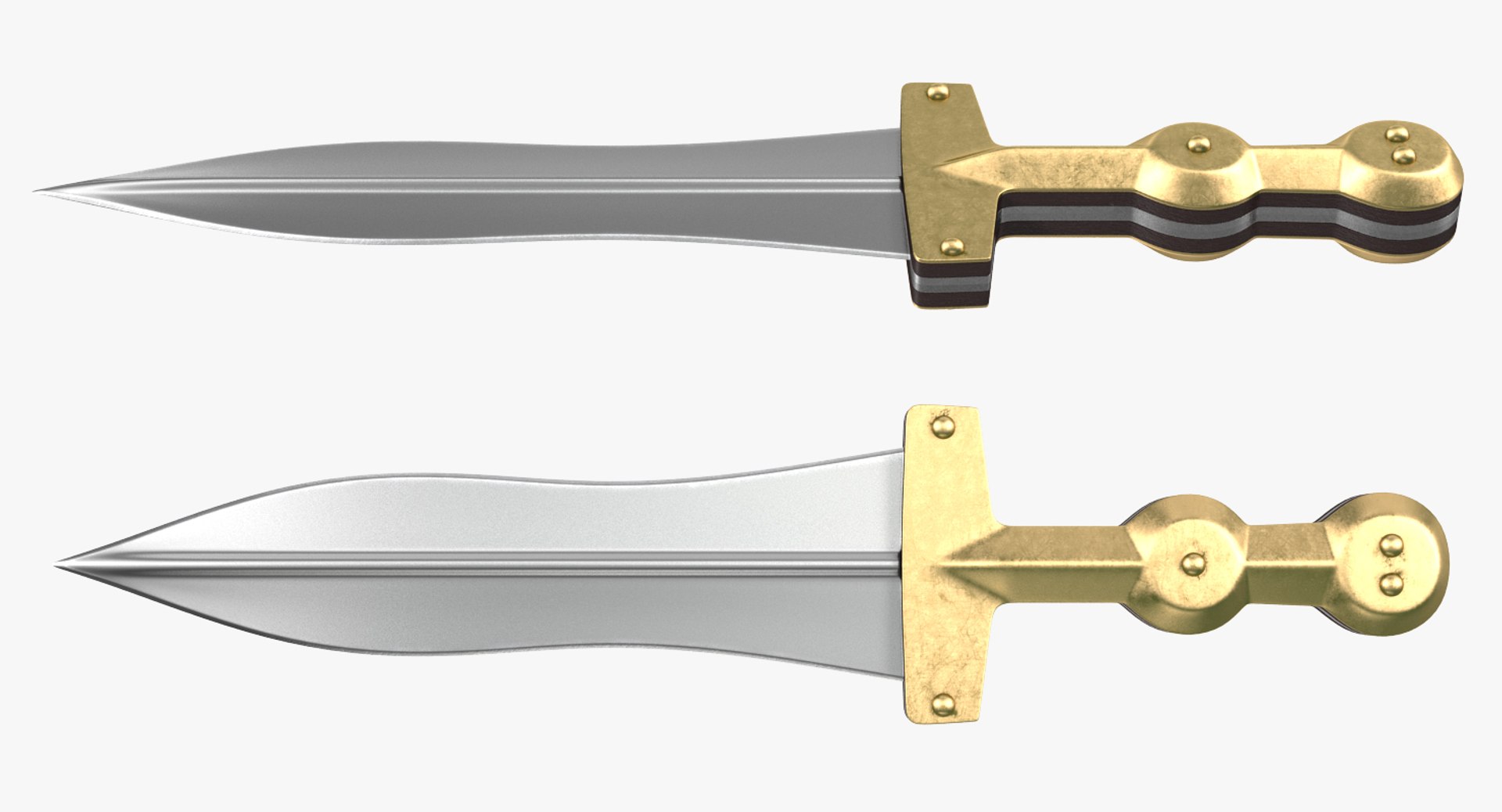 roman pugio dagger sheath 3d model