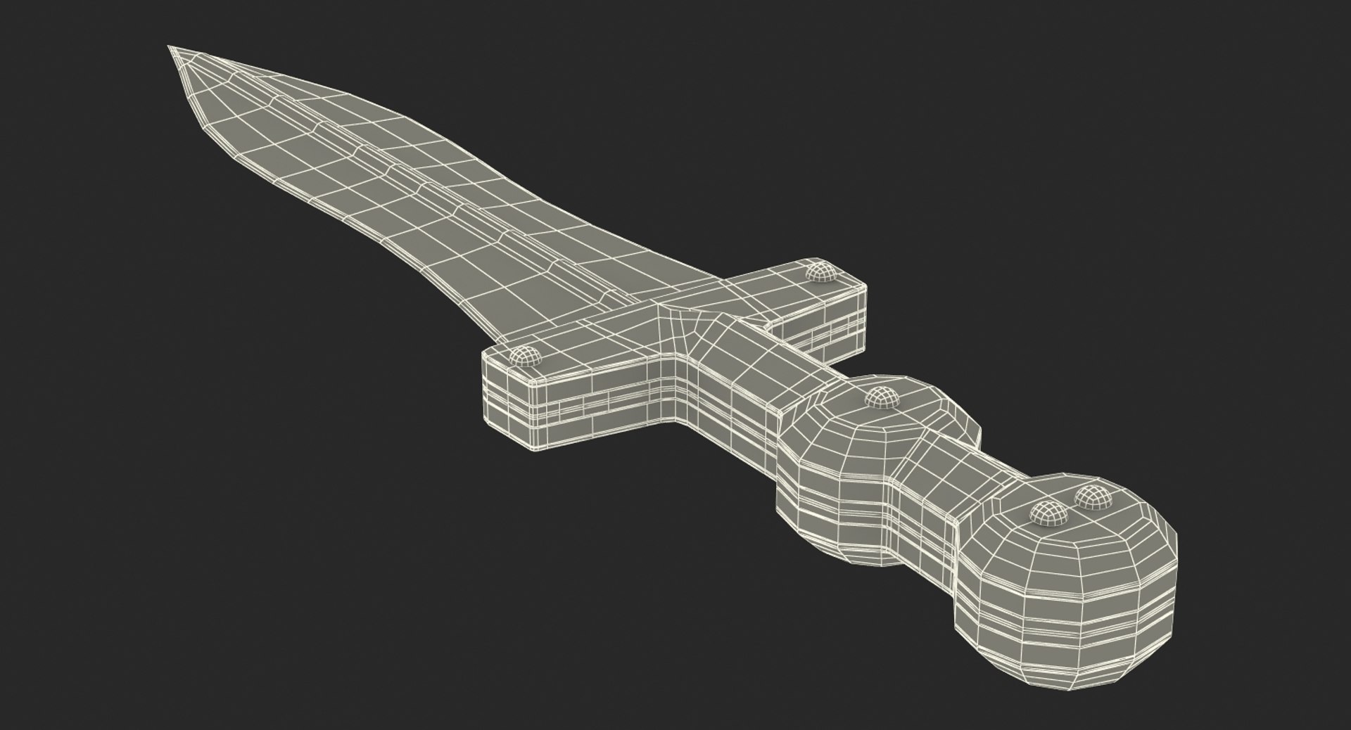 roman pugio dagger sheath 3d model