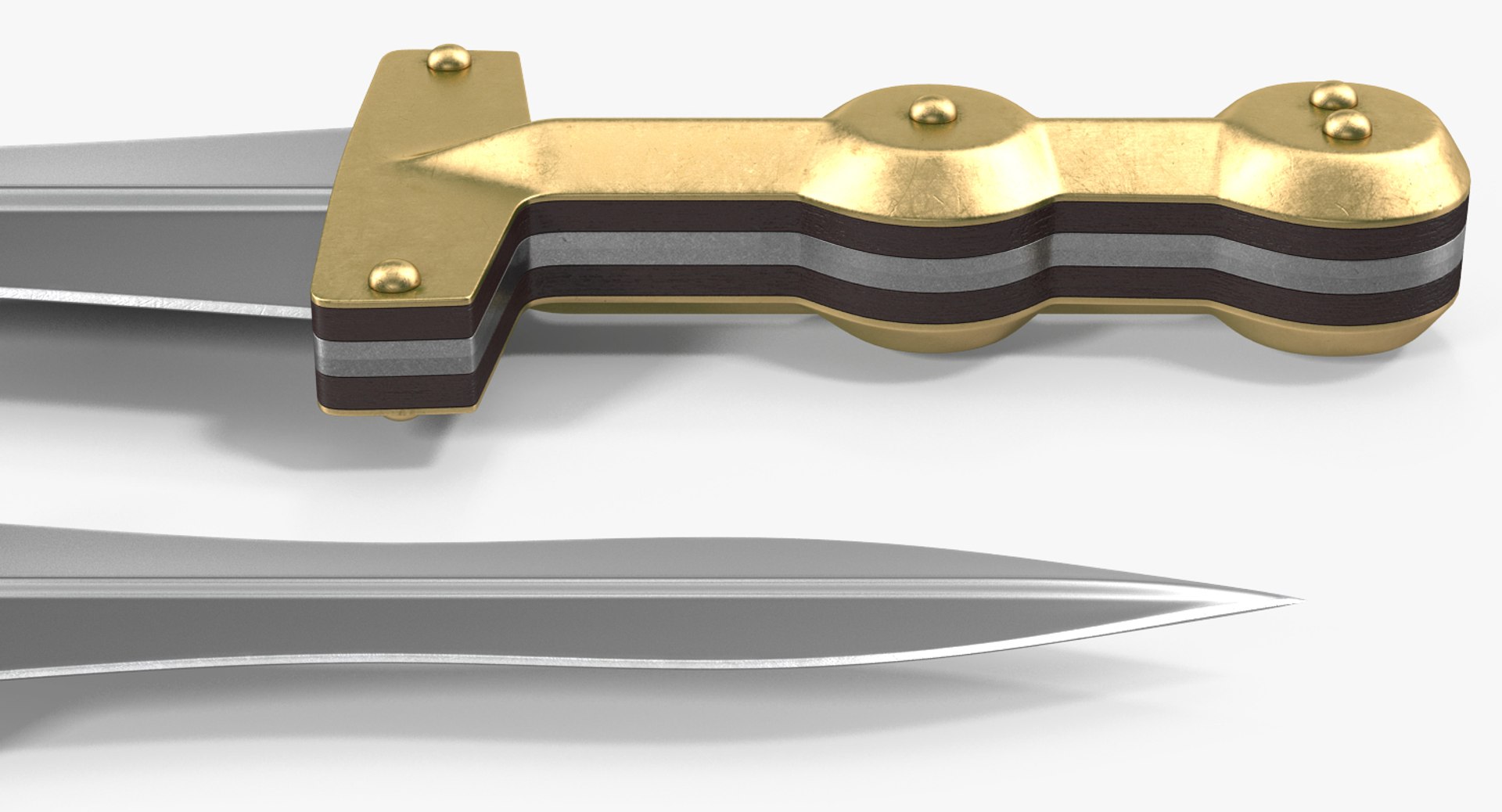 roman pugio dagger sheath 3d model