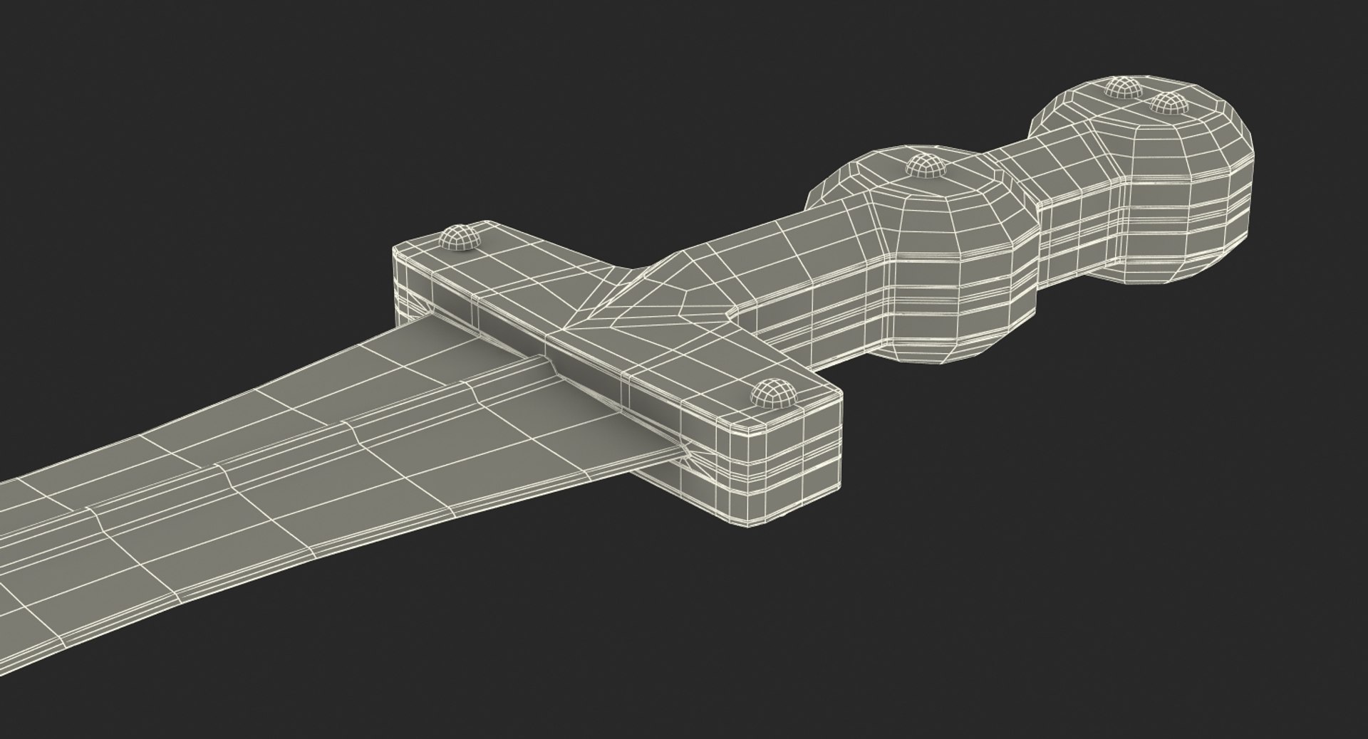 roman pugio dagger sheath 3d model