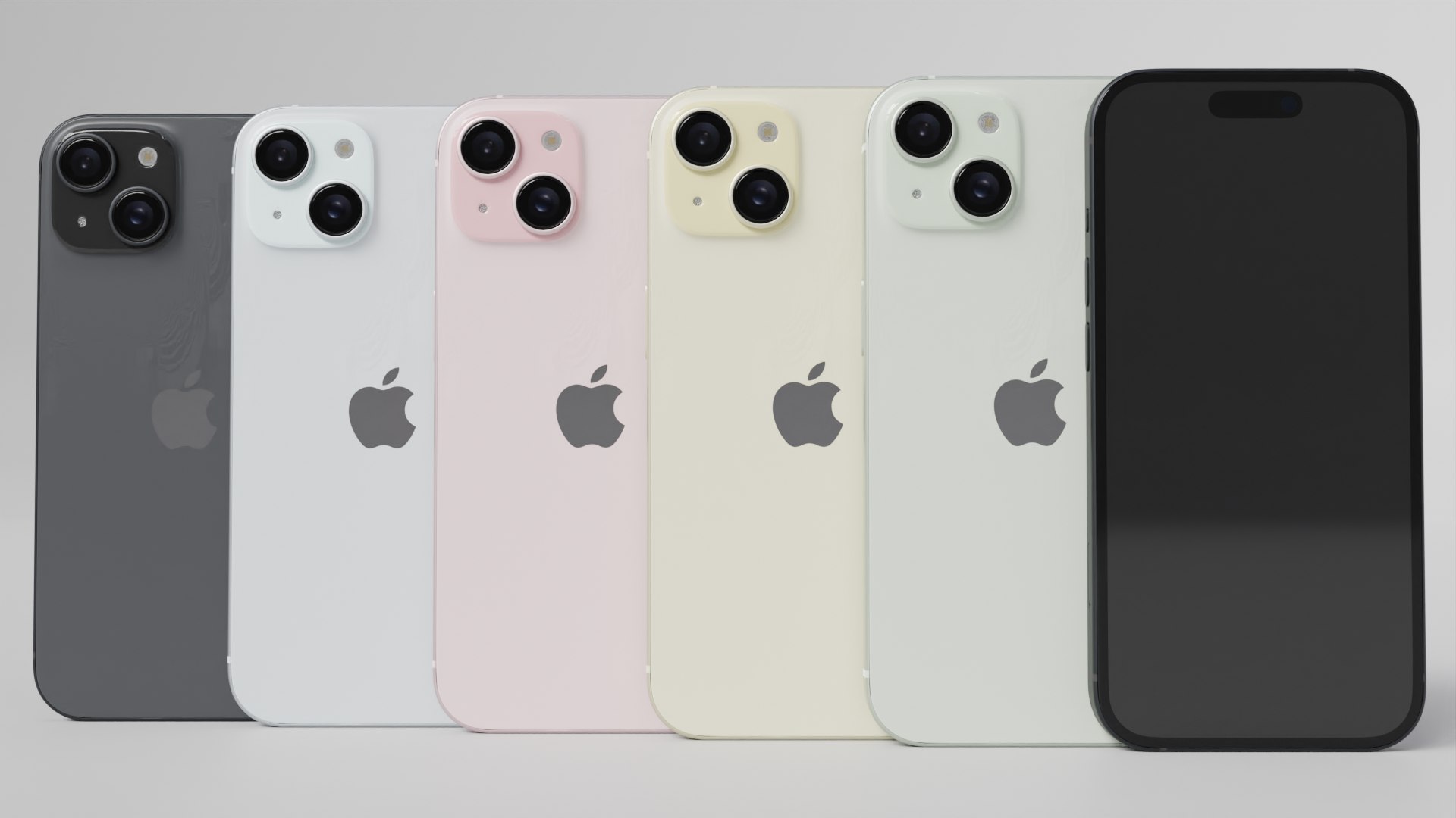 Apple IPhone 15 All Colors Smartphone 3D - TurboSquid 2124284