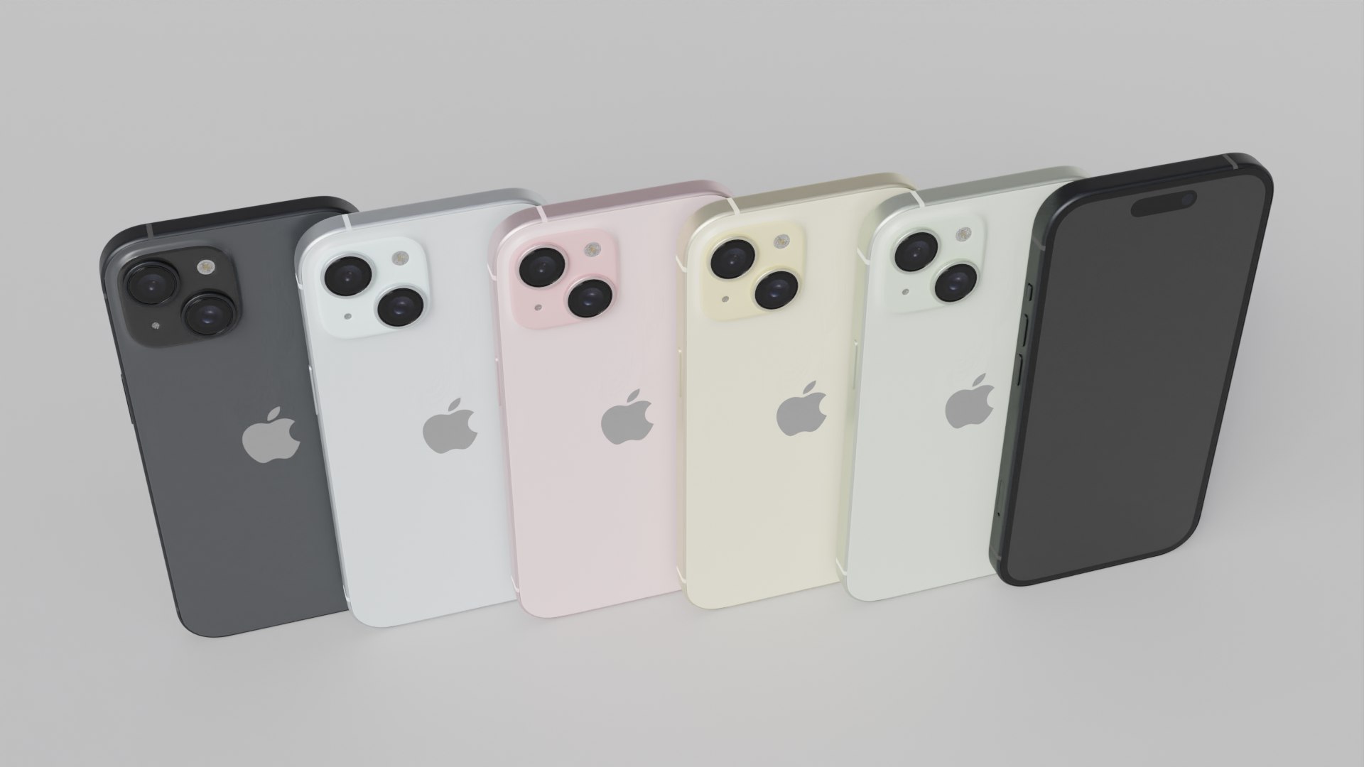 Apple IPhone 15 All Colors Smartphone 3D - TurboSquid 2124284