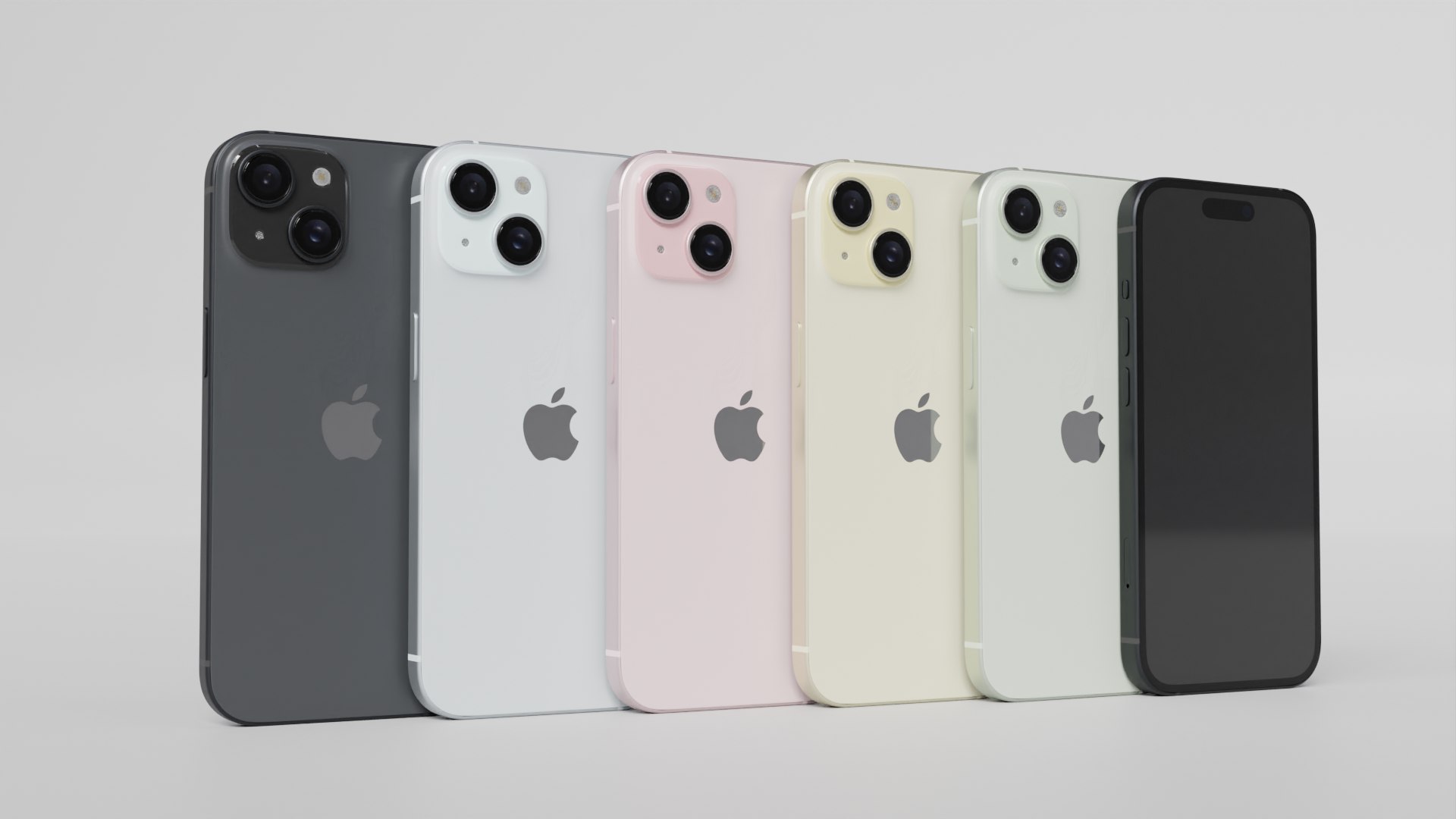 Apple IPhone 15 All Colors Smartphone 3D - TurboSquid 2124284
