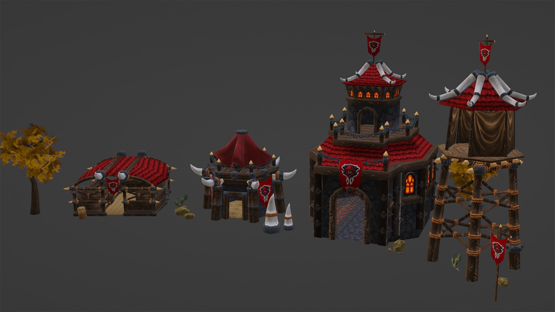 3D Orc Village Game Ready - TurboSquid 1968079