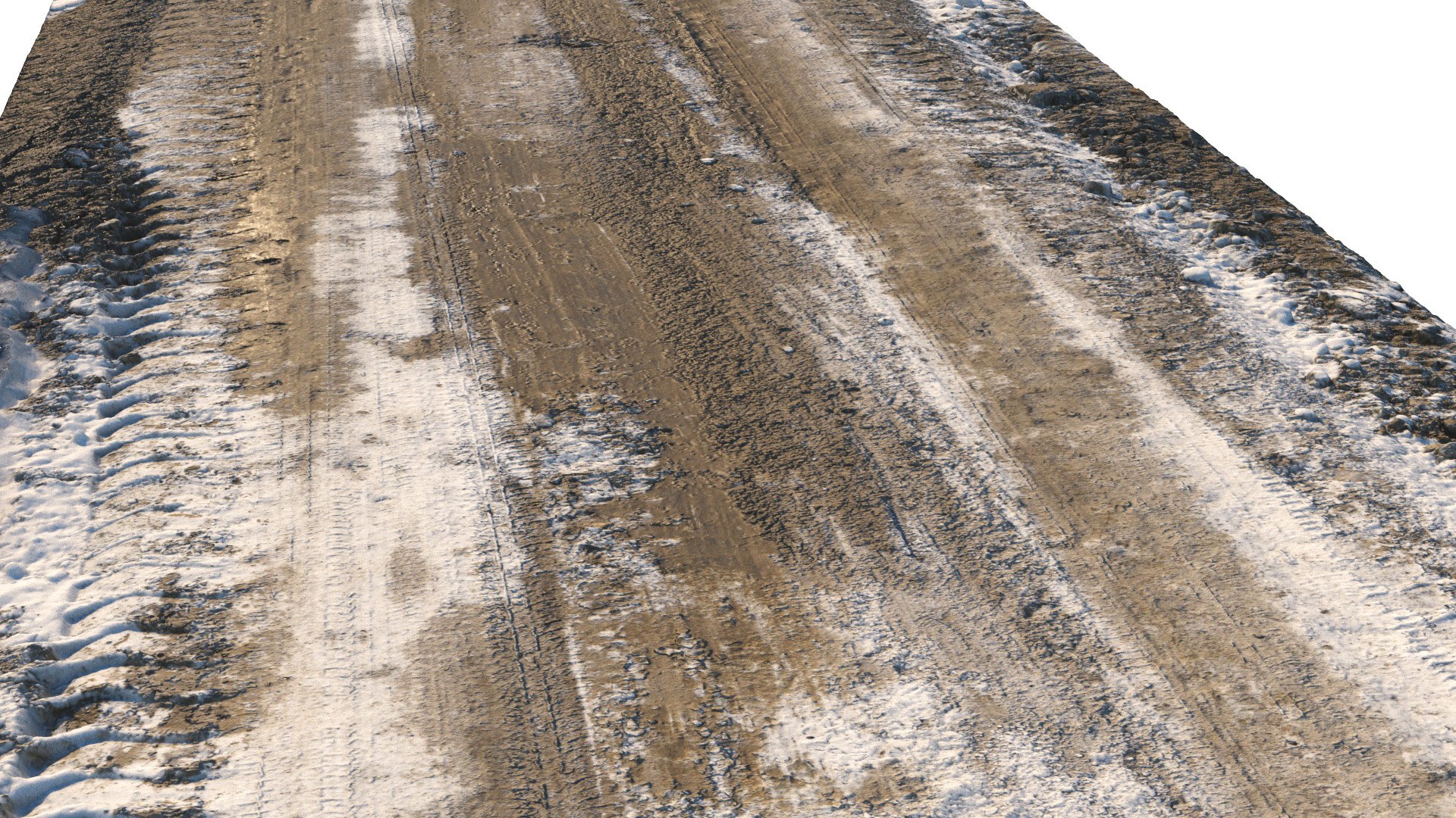 3D Winter Dirt Road Material 07 - TurboSquid 2171228