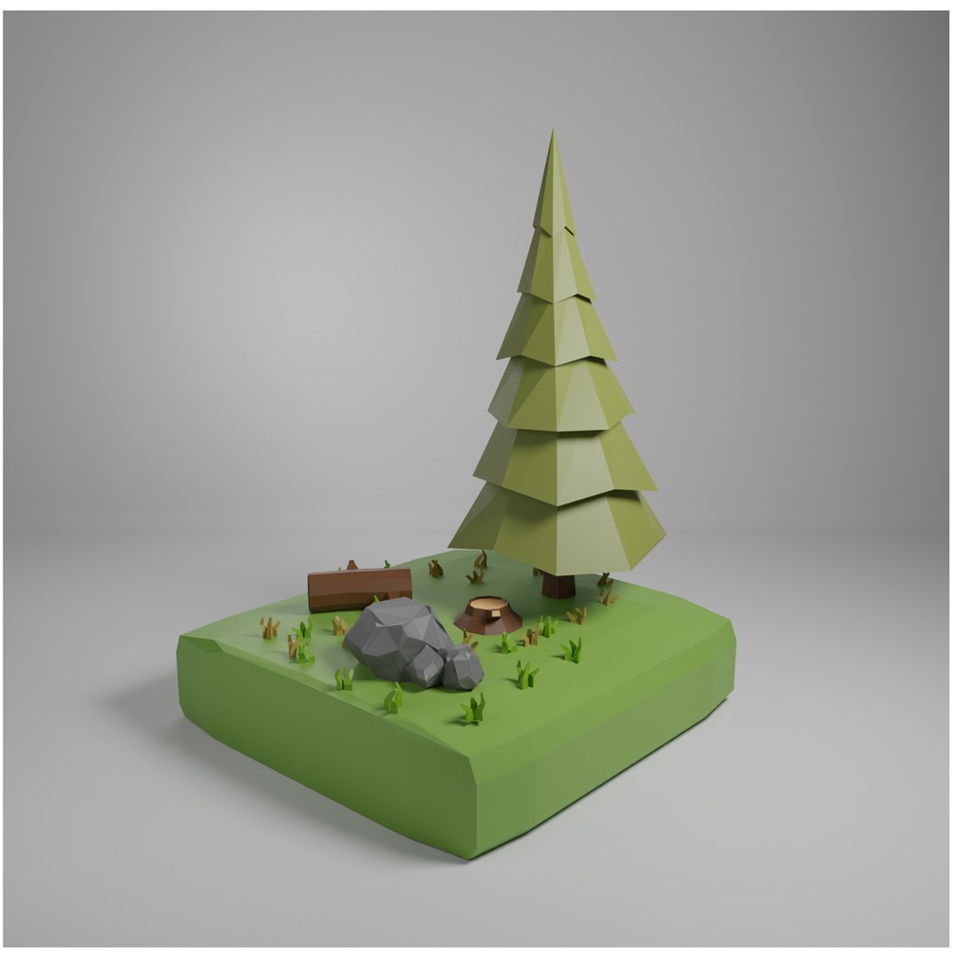 3D Cartoon Forest Landscape Model - TurboSquid 2062122