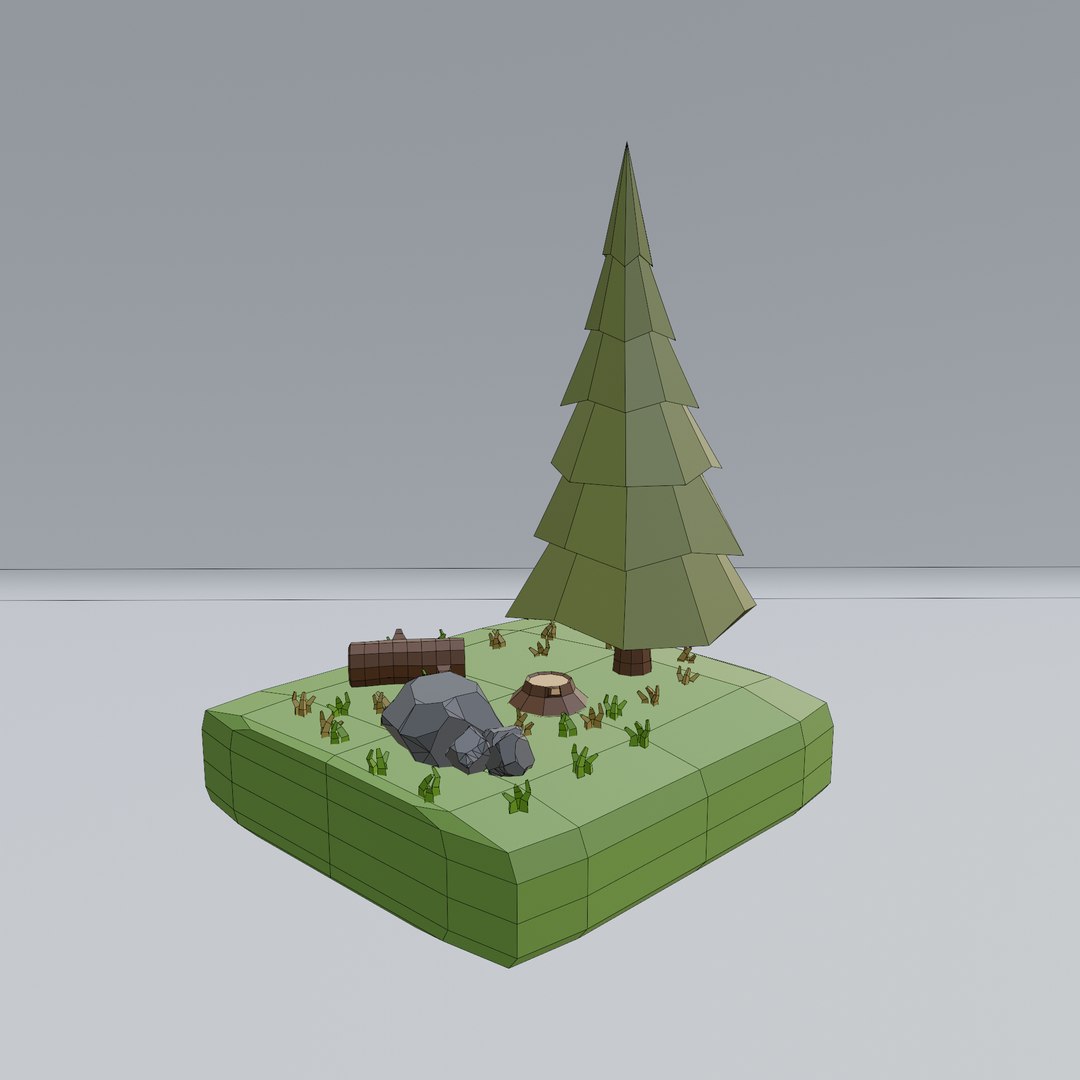 3D Cartoon Forest Landscape Model - TurboSquid 2062122