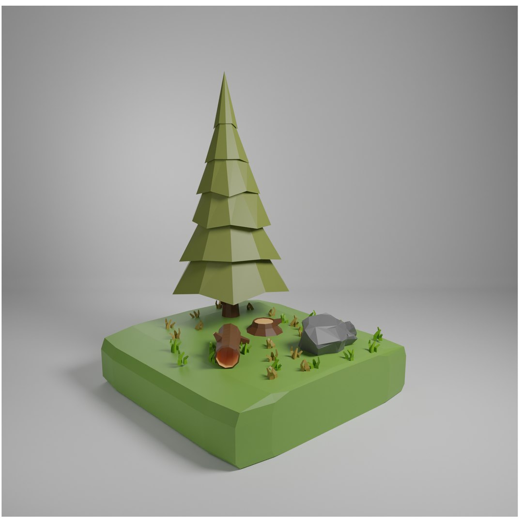 3D Cartoon Forest Landscape Model - TurboSquid 2062122