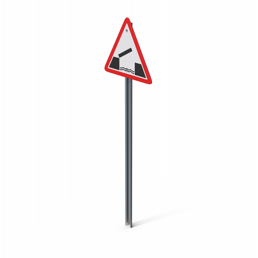 3D Model Road Sign Opening Bridge - TurboSquid 2106631