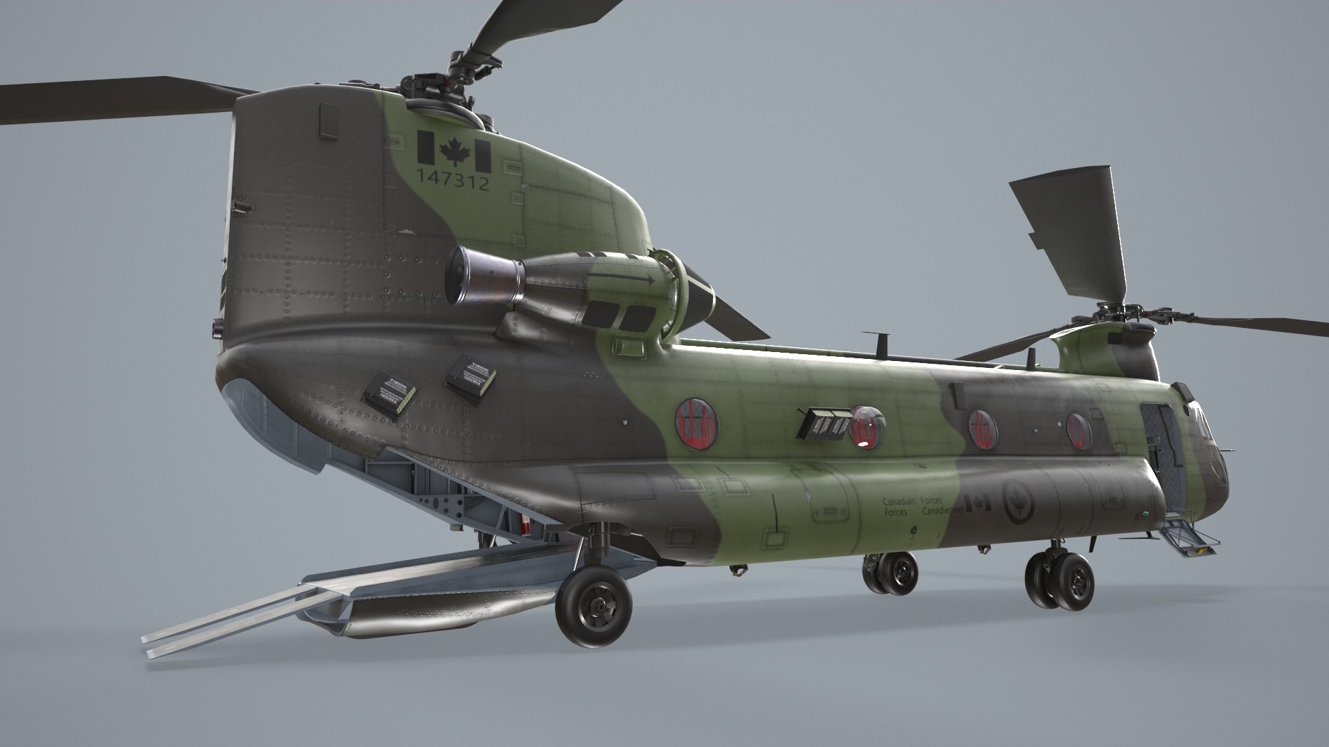 3D CH-47 Chinook RCAF Complex Animation - TurboSquid 2170221