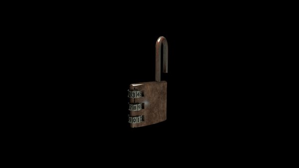 Padlock code rotate 3D model - TurboSquid 1667501