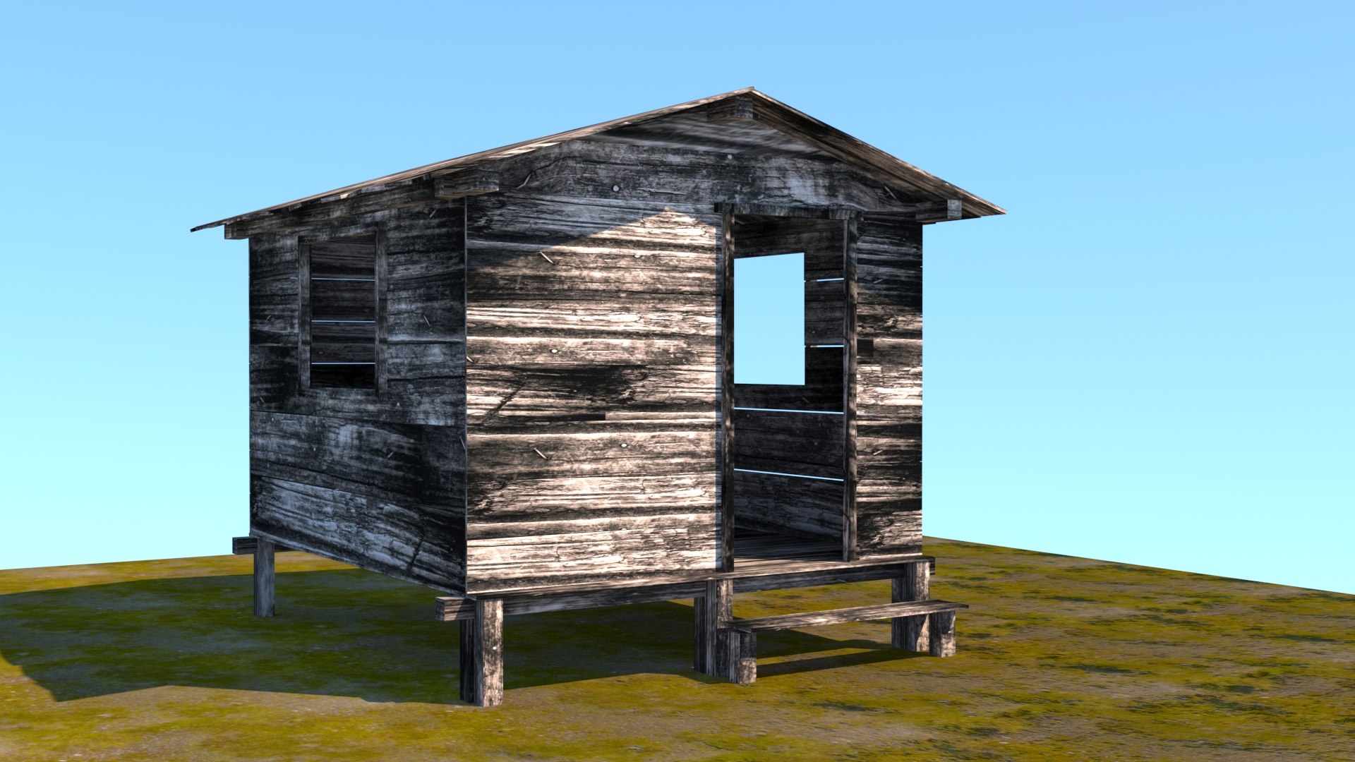 Medieval Hut - Wood Cabin 01 3D - TurboSquid 2033541