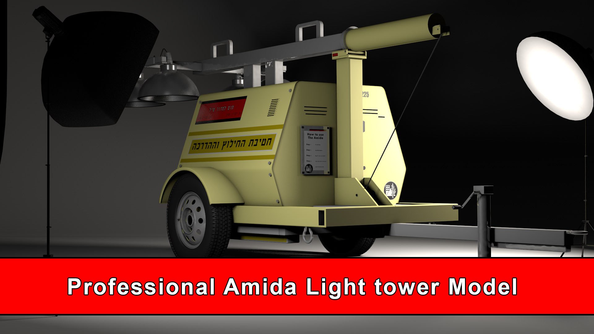 Amida Light Tower Generator 3D - TurboSquid 1366516
