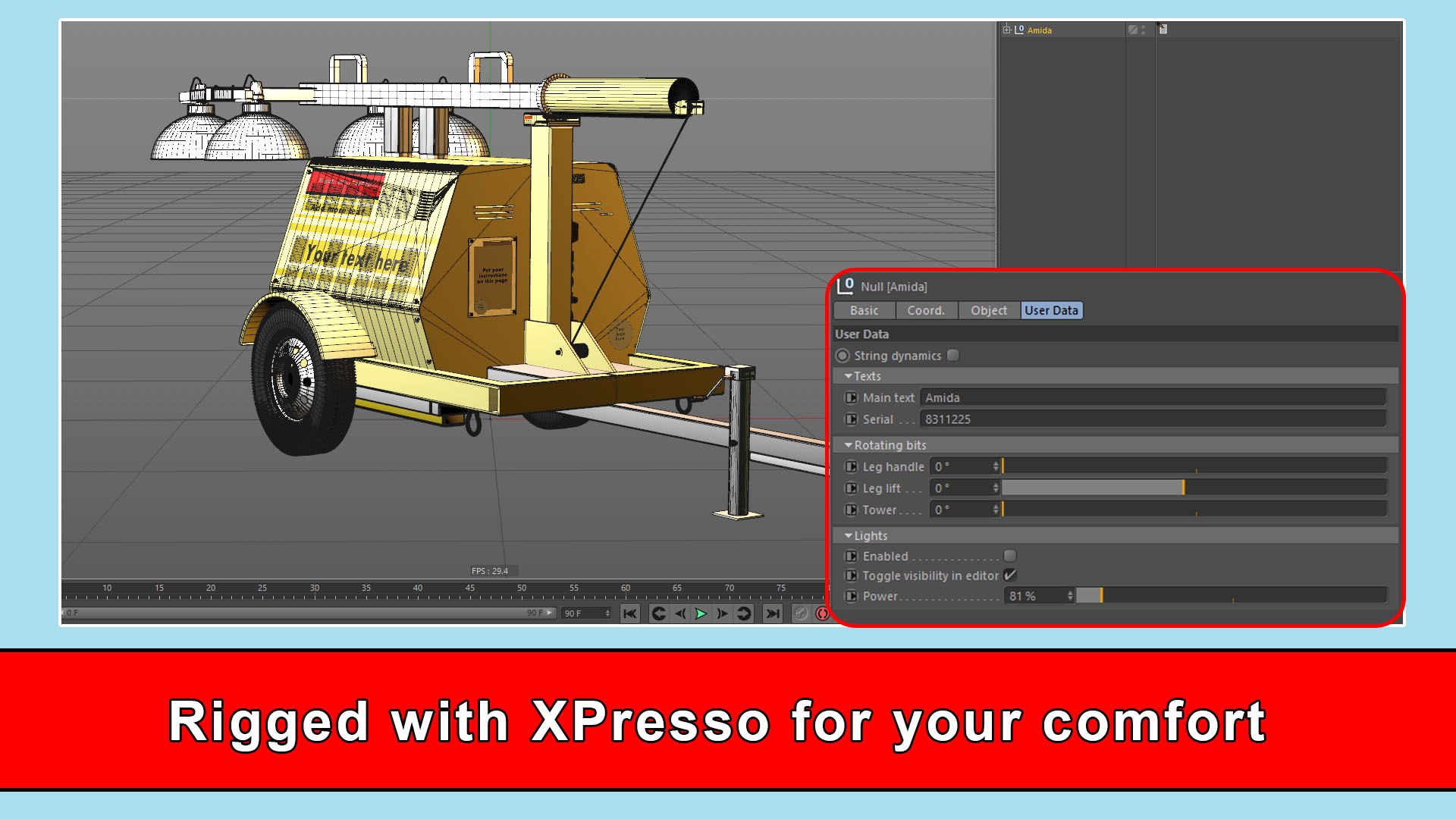 Amida Light Tower Generator 3D - TurboSquid 1366516