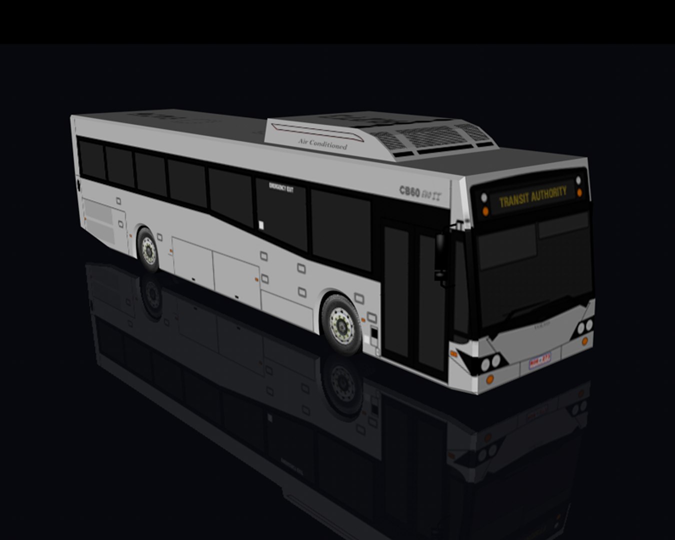 3d Shuttle Bus Model