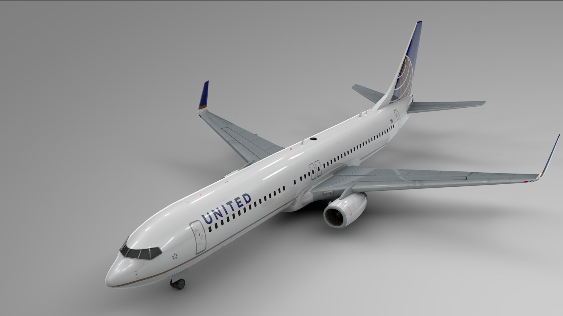 3D United Airlines Boeing 737-800 Model - TurboSquid 1473658
