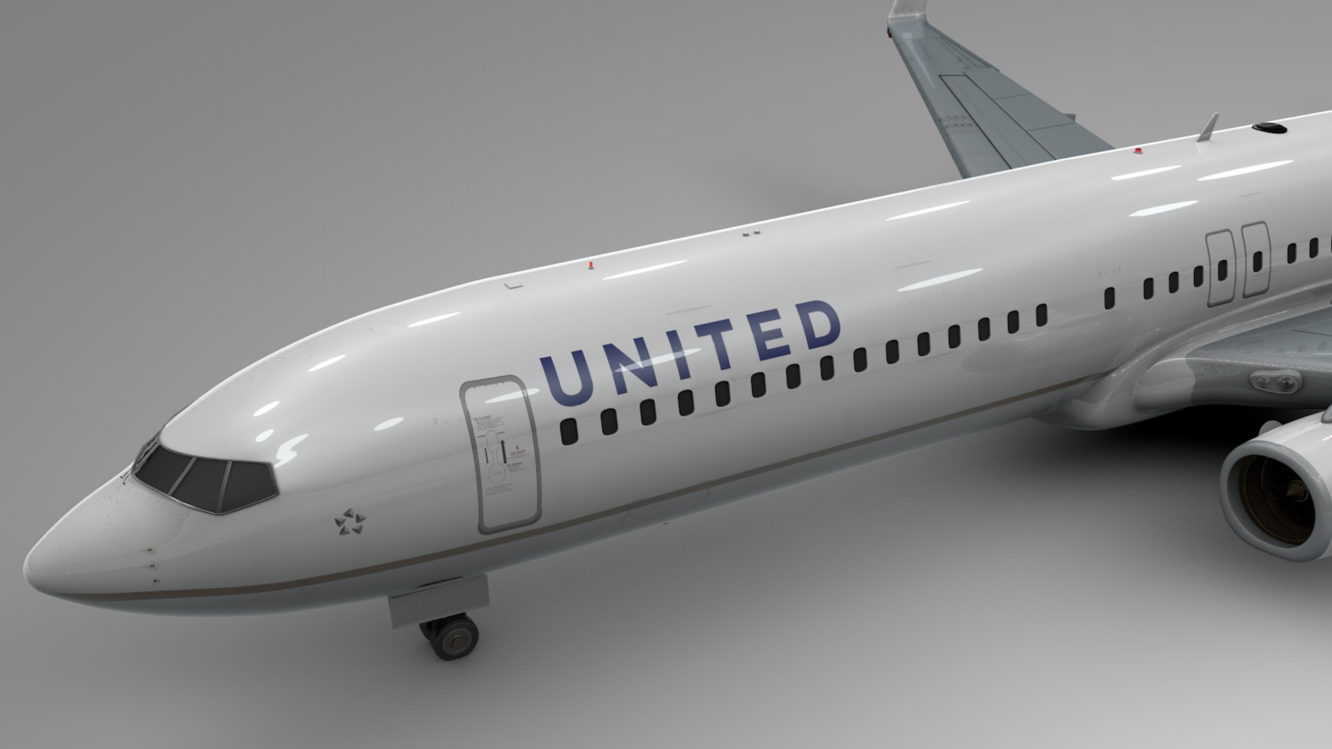 3D United Airlines Boeing 737-800 Model - TurboSquid 1473658