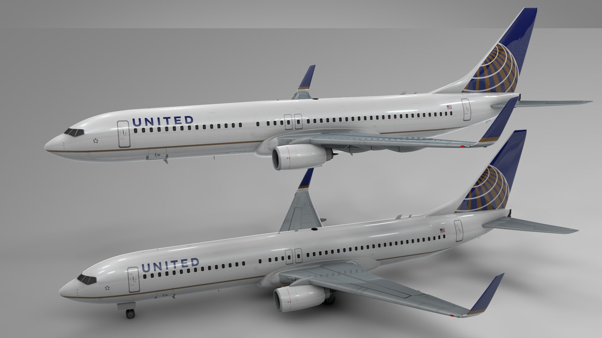 3D United Airlines Boeing 737-800 Model - TurboSquid 1473658