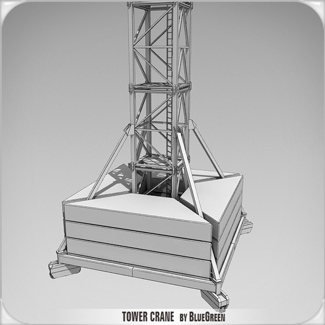 tower crane drawing 3d