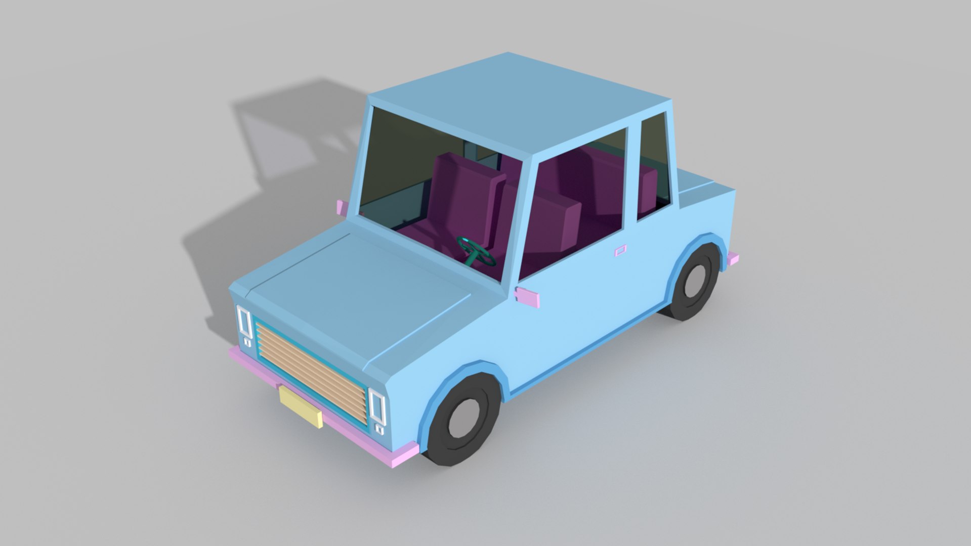 3D Model Cartoon Car - TurboSquid 1160061