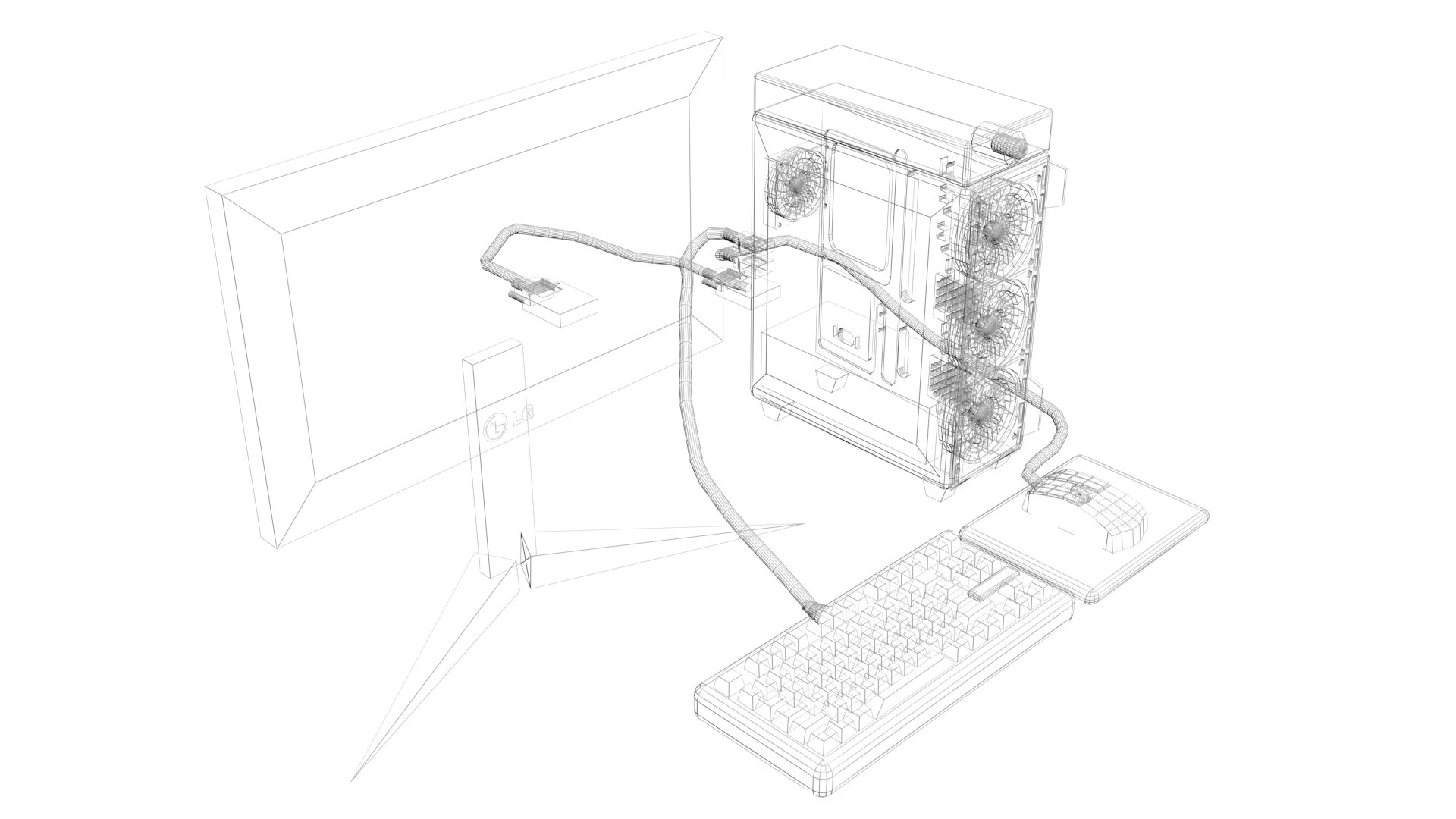 Computer Gaming 3D Model - TurboSquid 1593874