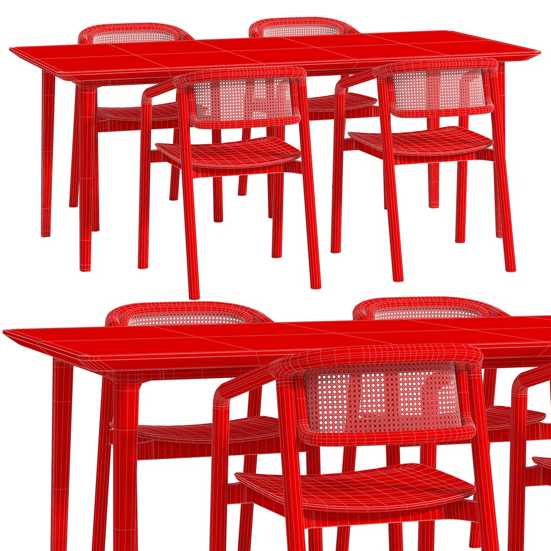 3D Dining Chair Gali And Table Archie Model - TurboSquid 2072265