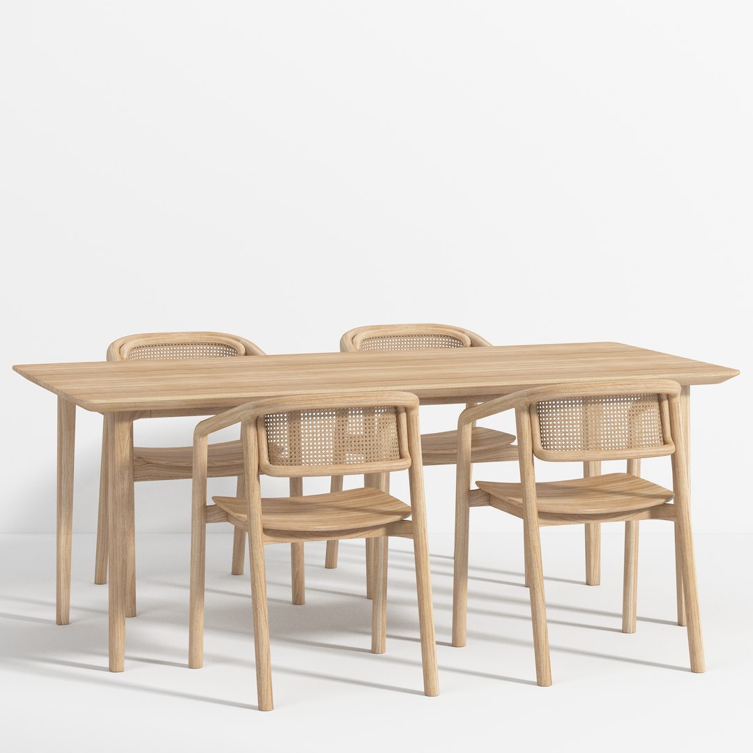 3D Dining Chair Gali And Table Archie Model - TurboSquid 2072265