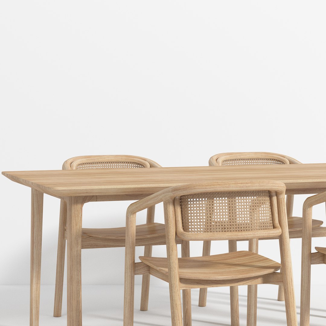 3D Dining Chair Gali And Table Archie Model - TurboSquid 2072265
